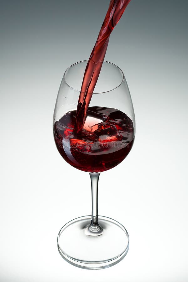 Wine. Glass Of Wine On White Gradient Background Stock Image - Image of ...