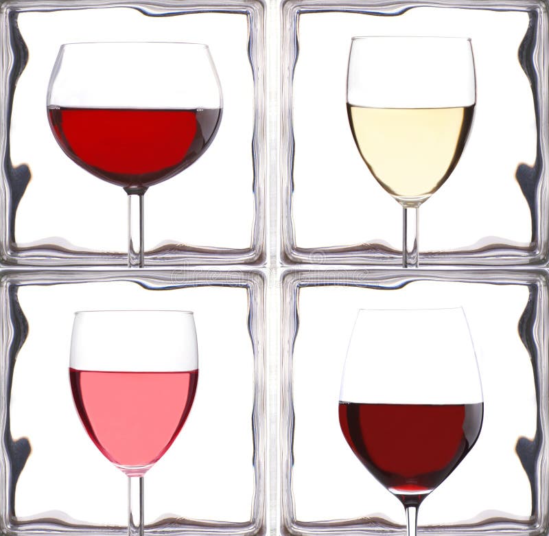 Three Colors of Wine stock image. Image of crystal, reflection - 3805075