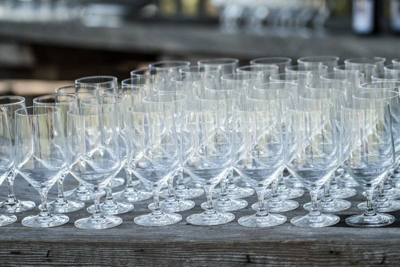 Wine glasses table setup stock photo. Image of calories - 58924694