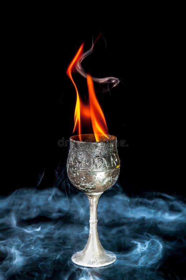 Goblet of Fire stock image. Image of fire, holy, mysterious - 4186343