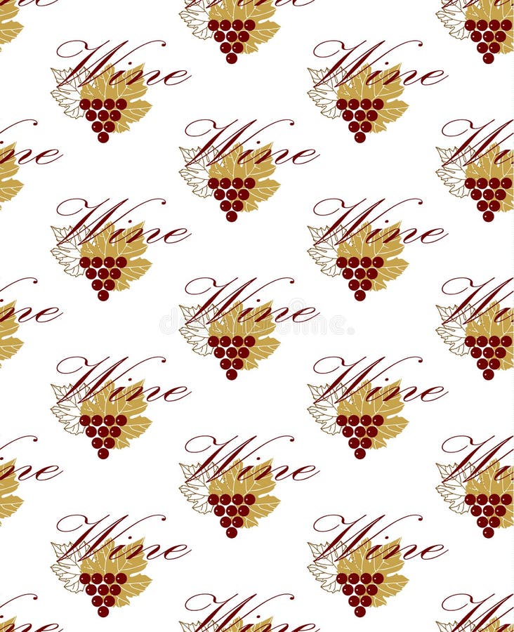 Wine. Grape Seamles Pattern Stock Vector - Illustration of bottle ...