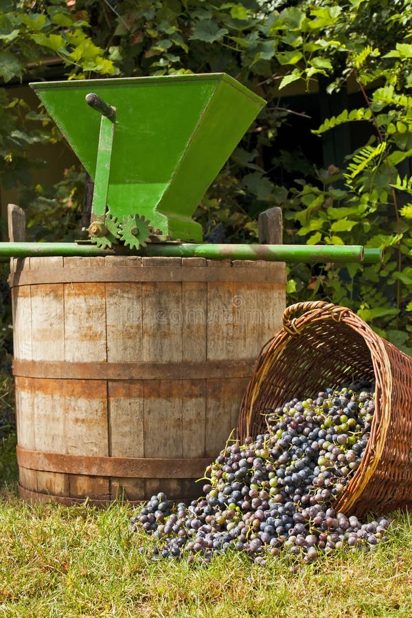 Vintage Grape Press for Wine Making Stock Image - Image of process ...