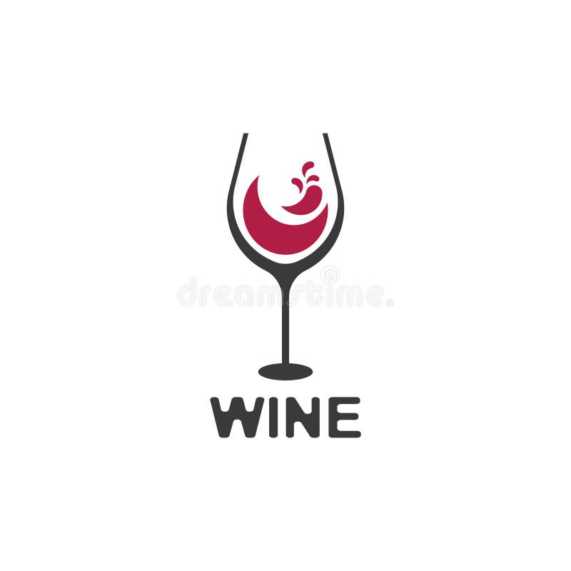 Wine Icon and Symbol Vector Template Stock Illustration - Illustration ...