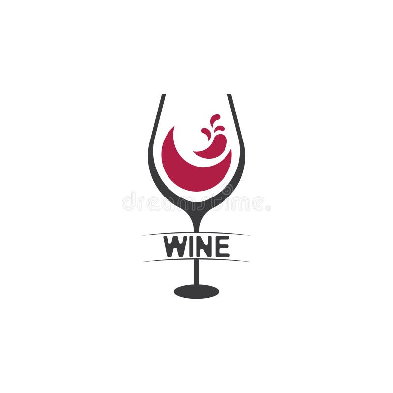 Wine Icon and Symbol Vector Template Stock Illustration - Illustration ...