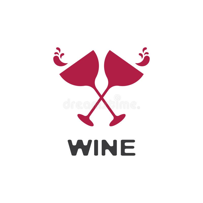 Wine Icon and Symbol Vector Template Stock Illustration - Illustration ...