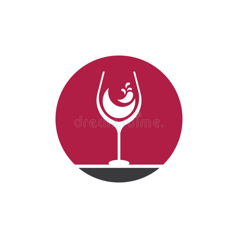 Wine Icon and Symbol Vector Template Stock Illustration - Illustration ...