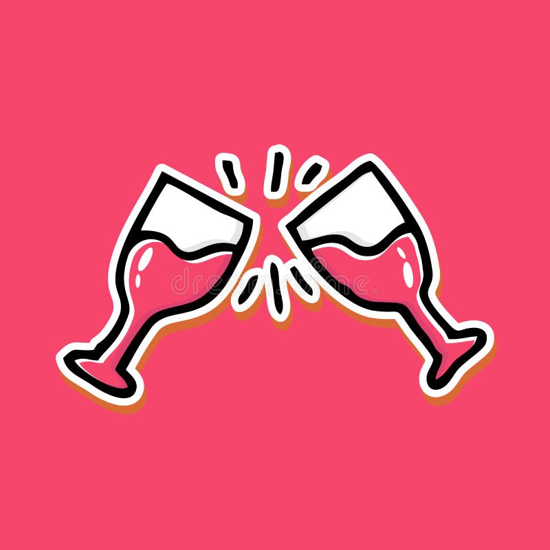 Cheers Rose Wine Stock Illustrations – 363 Cheers Rose Wine Stock ...