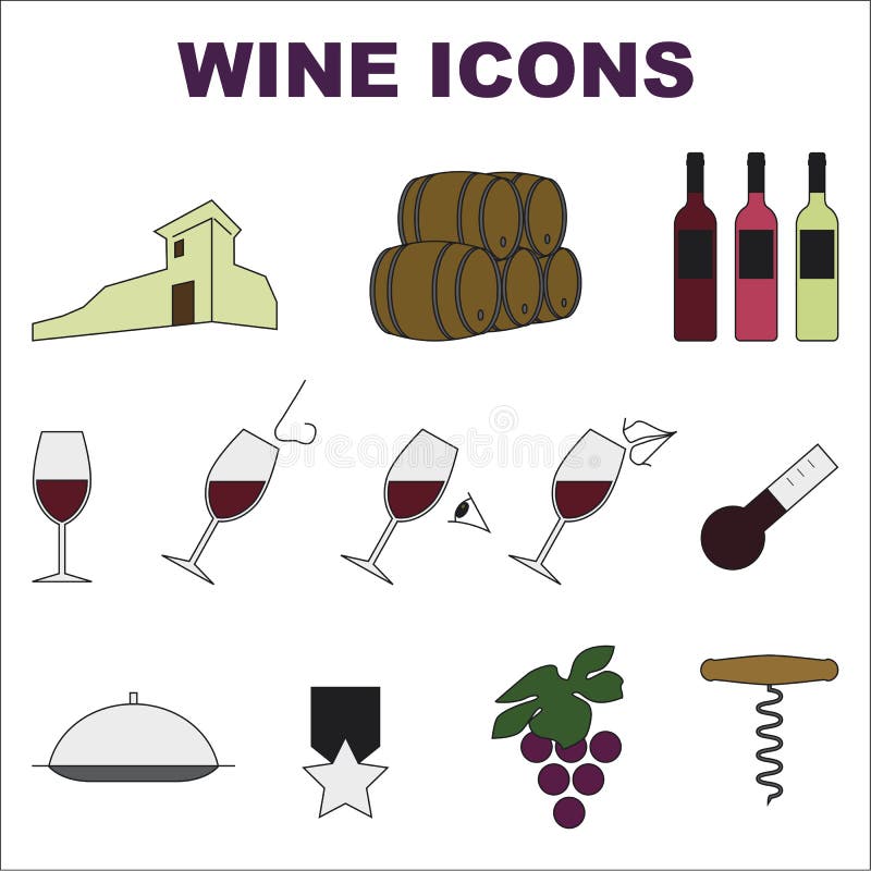 Pairing Wine Icons Stock Illustrations – 64 Pairing Wine Icons Stock ...