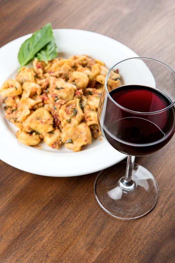 Wine and Italian Pasta stock photo. Image of good, bright - 60219132