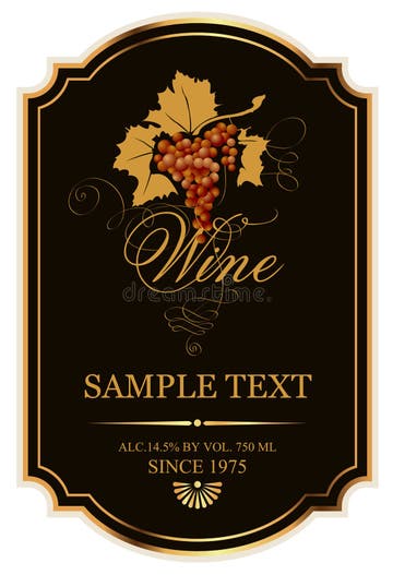 Black Grape Wine Label Stock Illustrations – 6,742 Black Grape Wine ...