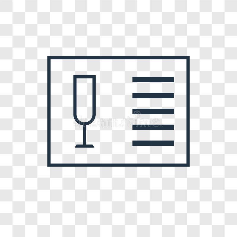 List Concept Vector Linear Icon Isolated on Transparent Background ...