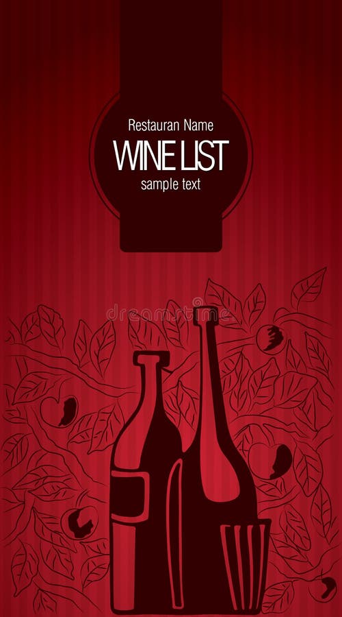 Wine list design stock vector. Illustration of card, design - 20486965