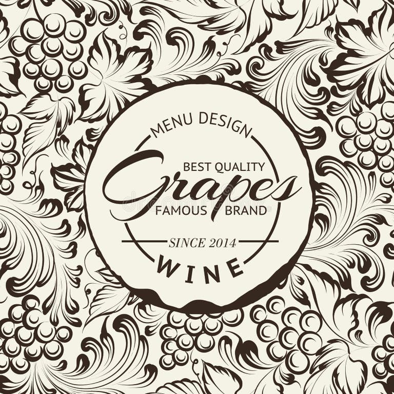 Wine List Design Layout on Chalkboard. Vector Stock Vector ...
