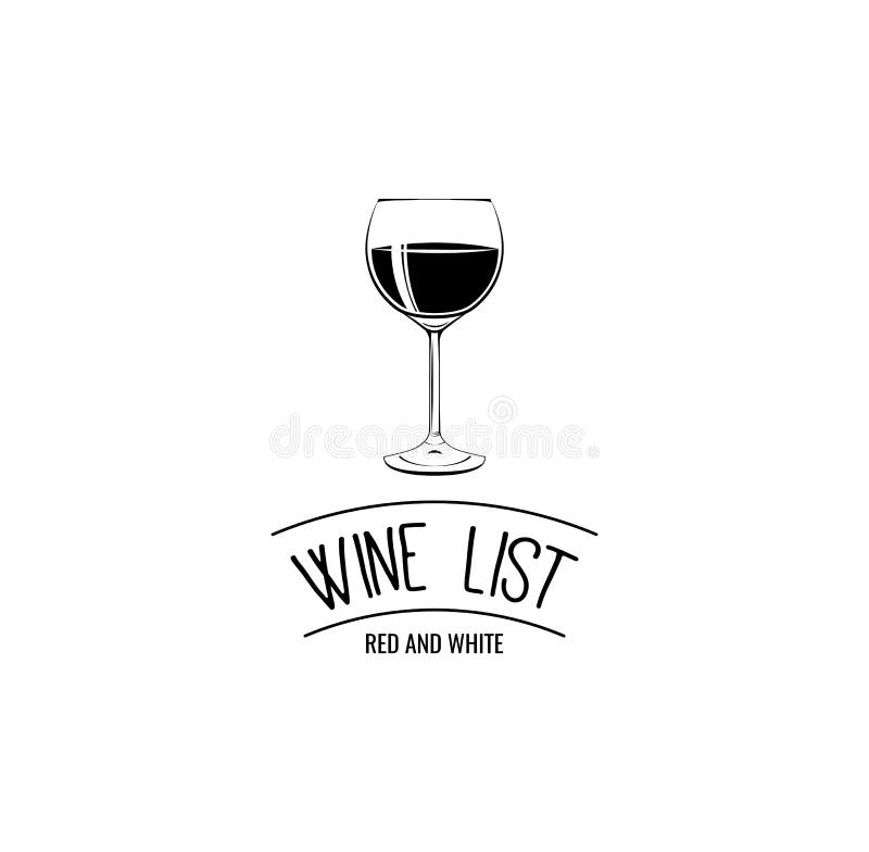 Wine List Glass Menu Card Design Template. Stock Vector - Illustration ...
