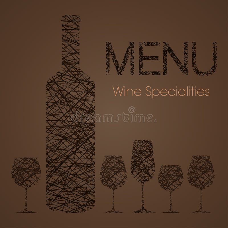 Wine list for restaurants stock vector. Illustration of symbol - 66710574