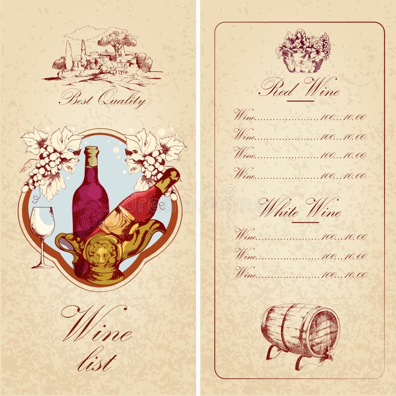 Wine List Border Stock Illustrations – 291 Wine List Border Stock ...