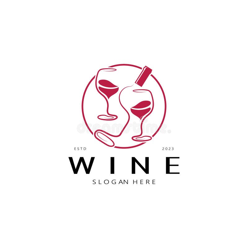 Wine Logo Design Template.vector Illustration of Icon-vector Stock ...
