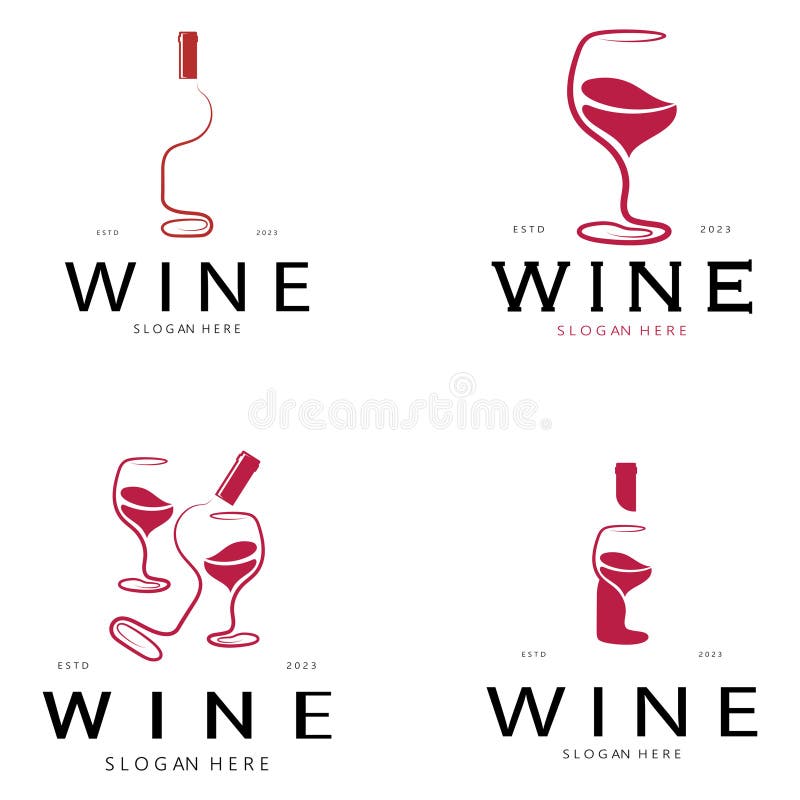 Wine Logo Design Template.vector Illustration of Icon-vector Stock ...