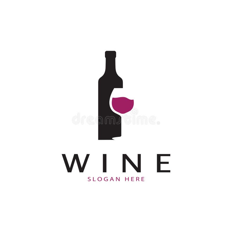 Wine Logo Design Template.vector Illustration of Icon-vector Stock Vector - Illustration of ...