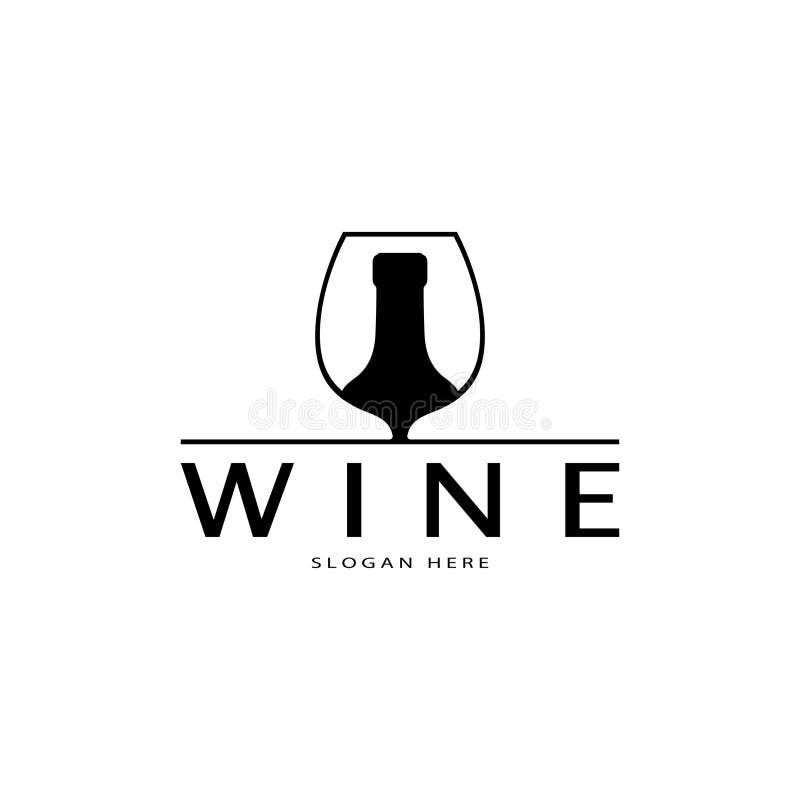Wine Logo Design Template.vector Illustration of Icon-vector Stock Vector - Illustration of ...