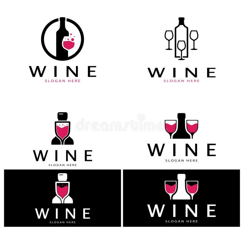 Wine Logo Design Template.vector Illustration of Icon-vector Stock ...