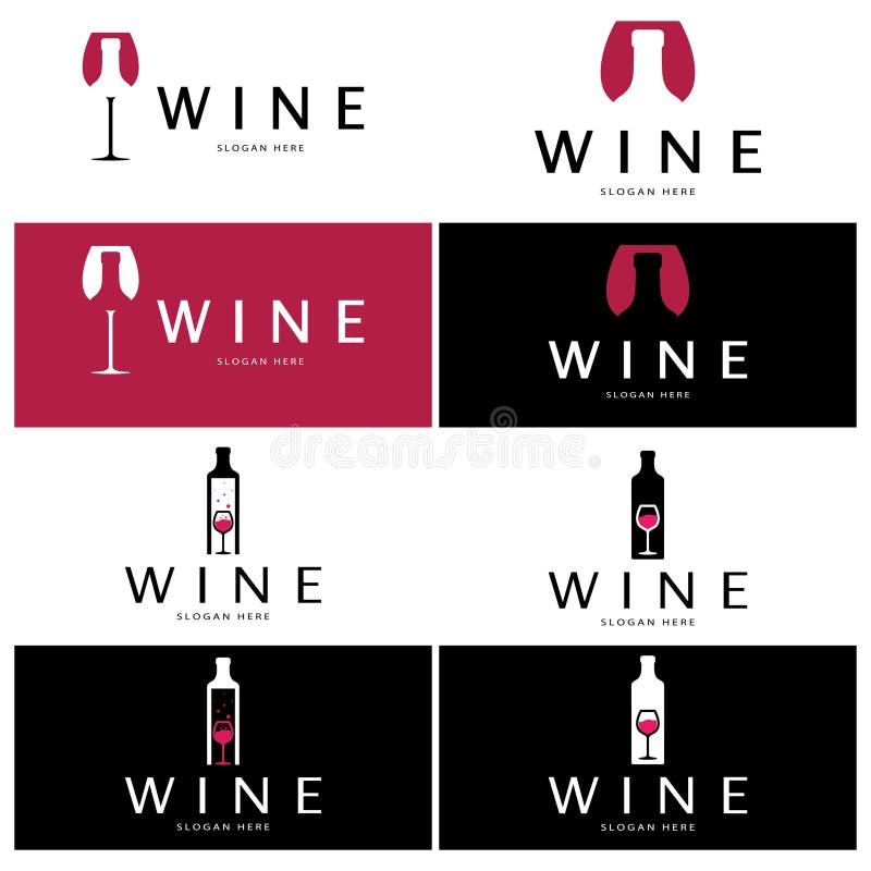 Wine Logo Design Template.vector Illustration of Icon-vector Stock ...