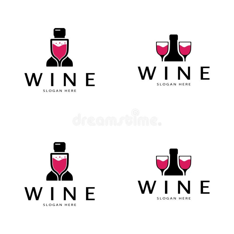 Wine Logo Design Template.vector Illustration of Icon-vector Stock ...