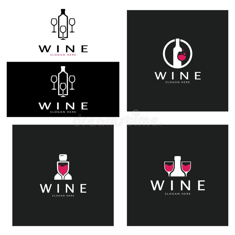 Wine Logo Design Template.vector Illustration of Icon-vector Stock ...