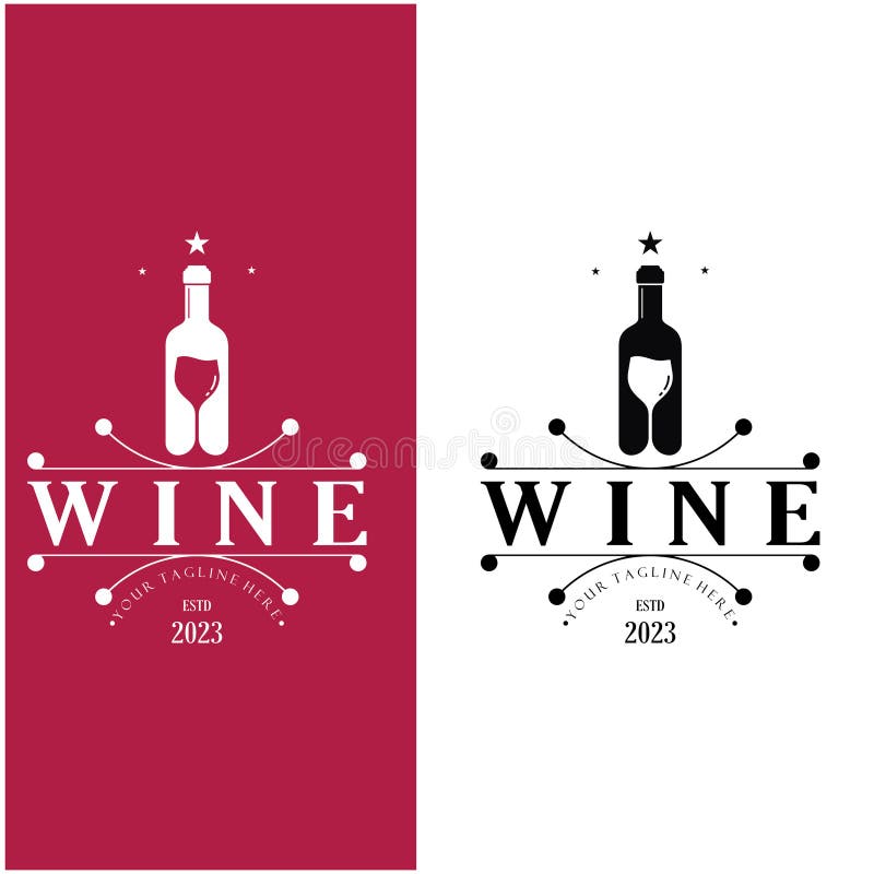 Wine Logo Design Template.vector Illustration of Icon-vector Stock Vector - Illustration of ...