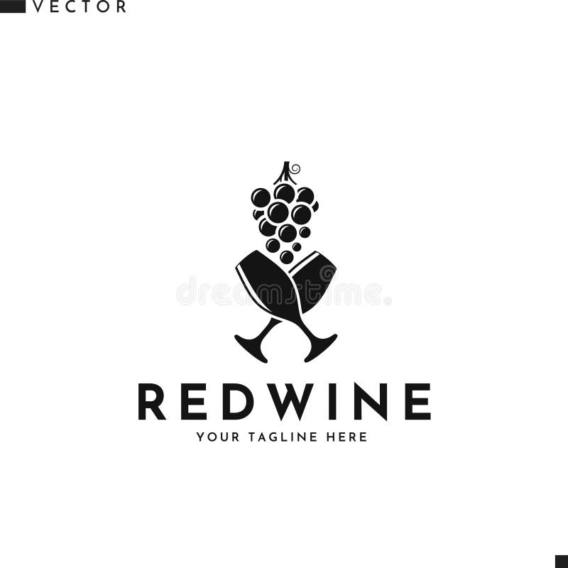 Red Wine Logo. Abstract Sign Stock Vector - Illustration of wine ...