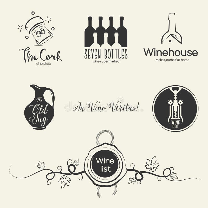 Wine Logos Stock Illustrations – 1,796 Wine Logos Stock Illustrations ...