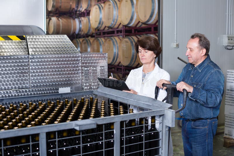 Wine Maker Controls Quality of Wine Stock Photo - Image of tasting ...
