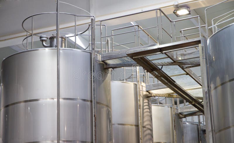 Large wine vats stock photo. Image of bottle, modern - 30251544