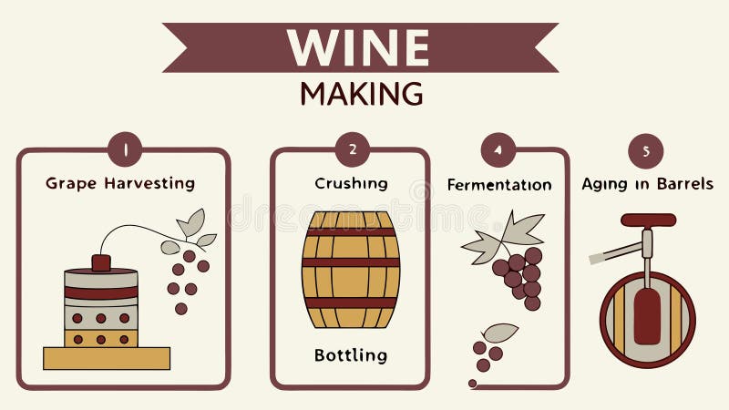 Wine Making Process Infographic, Traditional Viticulture, Vector Design Generative AI Stock ...