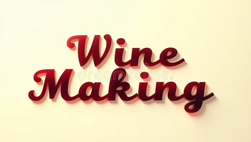 Wine Making Typography Design with Rich Colors and Soft Shadows Stock ...
