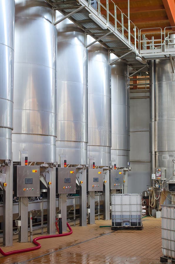 Large wine vats stock photo. Image of bottle, modern - 30251544