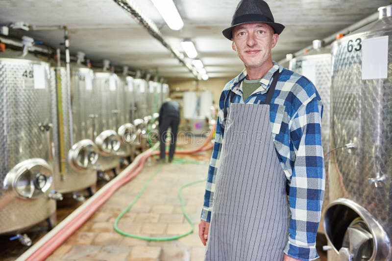 Wine Master or Master Brewer in the Winery Stock Image - Image of ...