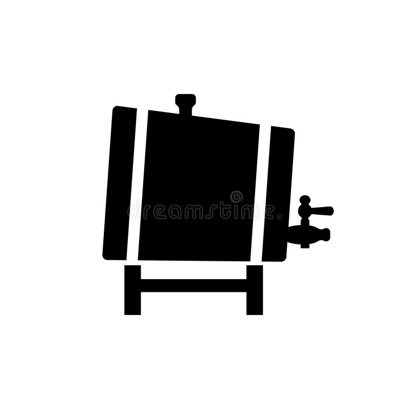 Wine Mini Barrel with Tap Icon Stock Vector - Illustration of alcohol ...