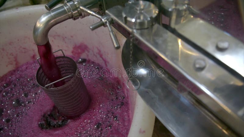 Wine Mixing in Barrel during Fermentation Process Stock Footage - Video ...