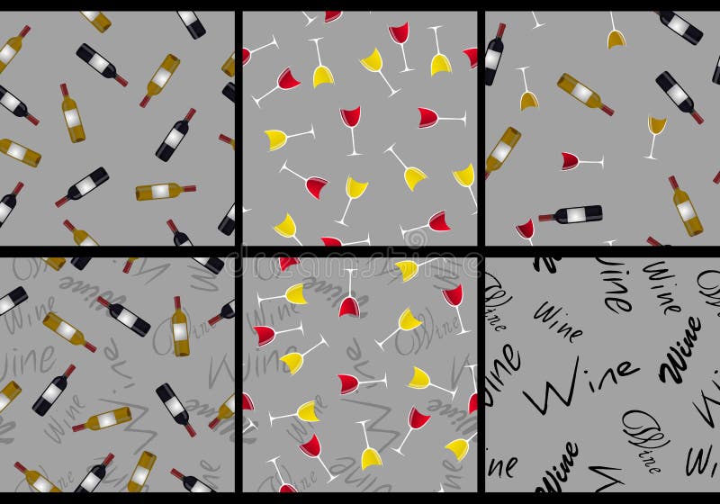 Wine pattern seamless stock vector. Illustration of glass - 28628193