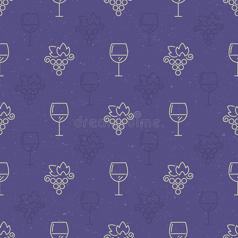 Wine Pattern stock vector. Illustration of harvest, oenology - 72688659