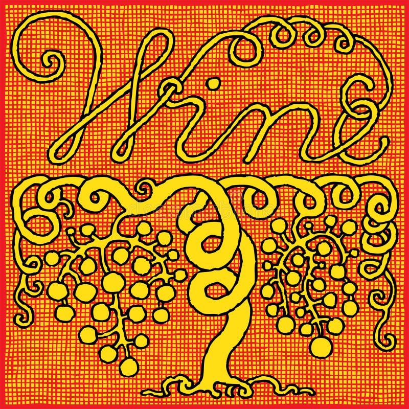 Wine Pictogram Woodcut Gold Stock Vector - Illustration of cuisine ...