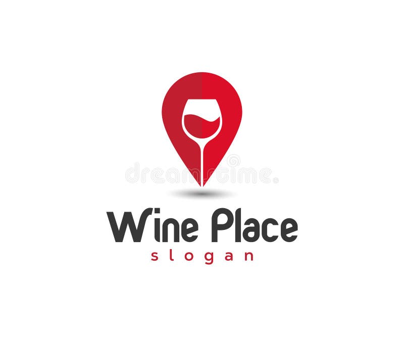 Wine Place Logo. Wine Point, Location. Bar Point Logo Template Stock ...