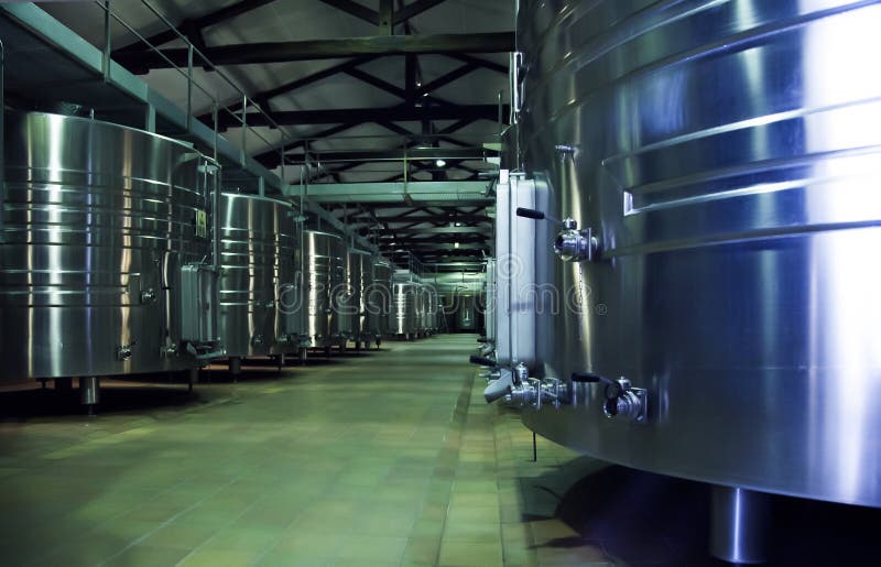 Wine production stock image. Image of metal, factory - 26461545