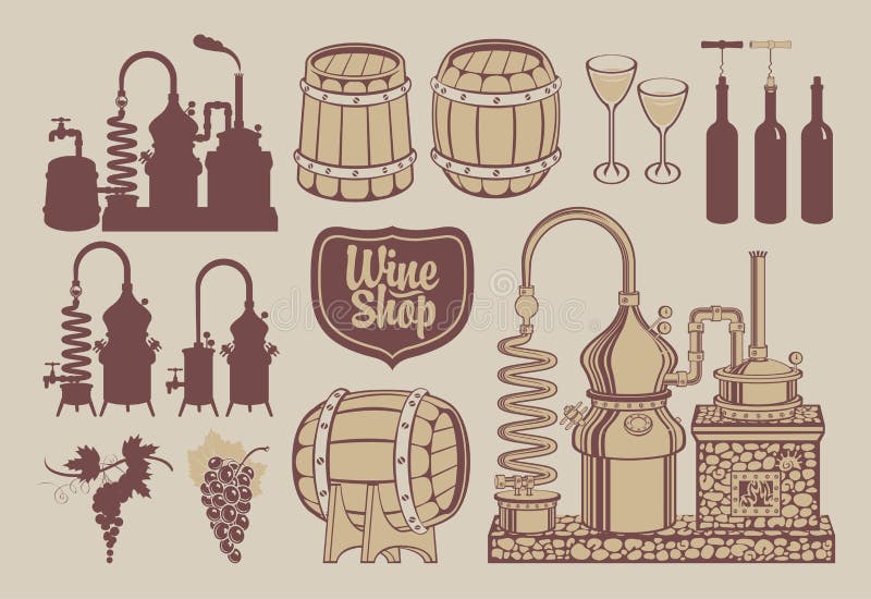 Wine Production and Distribution Infographic Stock Vector ...