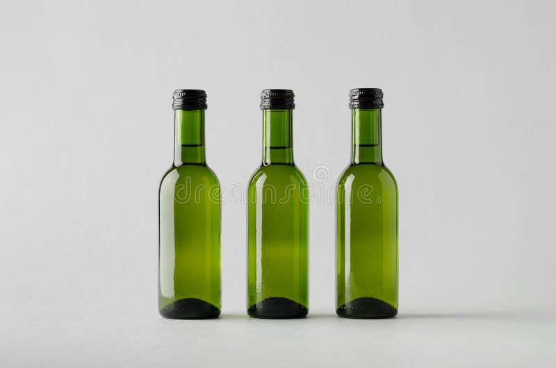 Wine Quarter, Mini Bottle Mock-Up - Three Bottles Stock Photo - Image ...