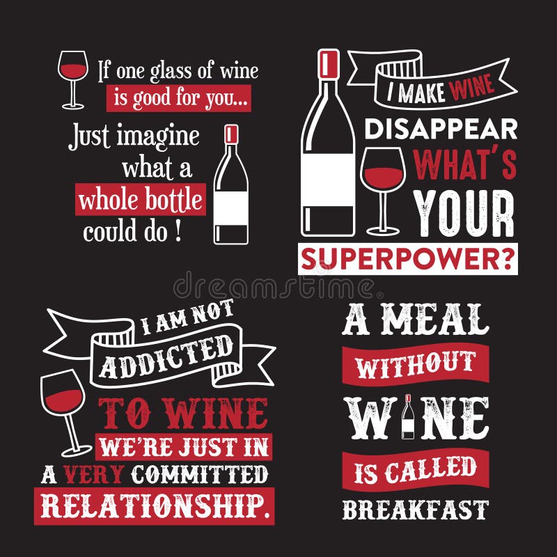 Wine Quote and Saying. 100 Vector Best for Graphic Stock Illustration ...