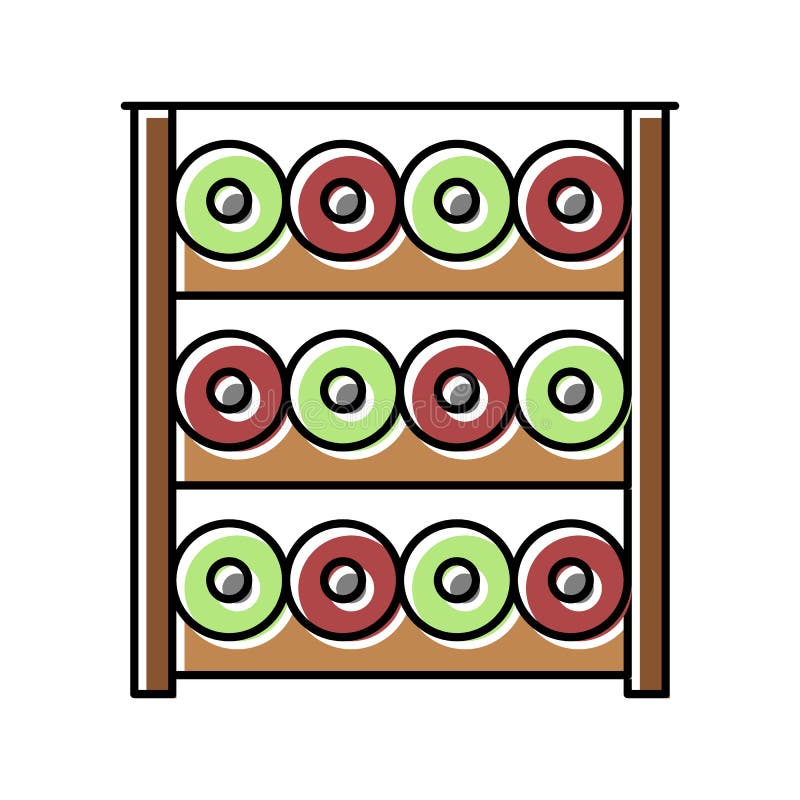 Wine Rack Color Icon Vector Illustration Stock Vector - Illustration of ...