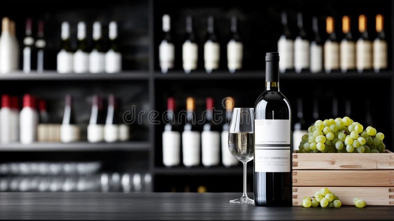 A Wine Rack Filled with Rows of Elegantly Labeled Bottles, the Deep ...