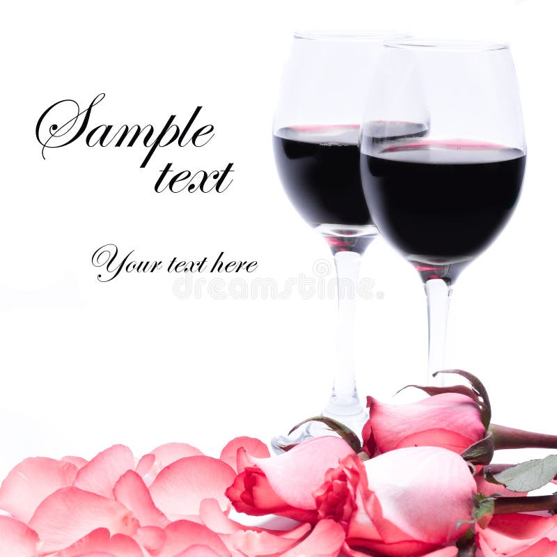 Wine and roses stock illustration. Illustration of pink - 13400511